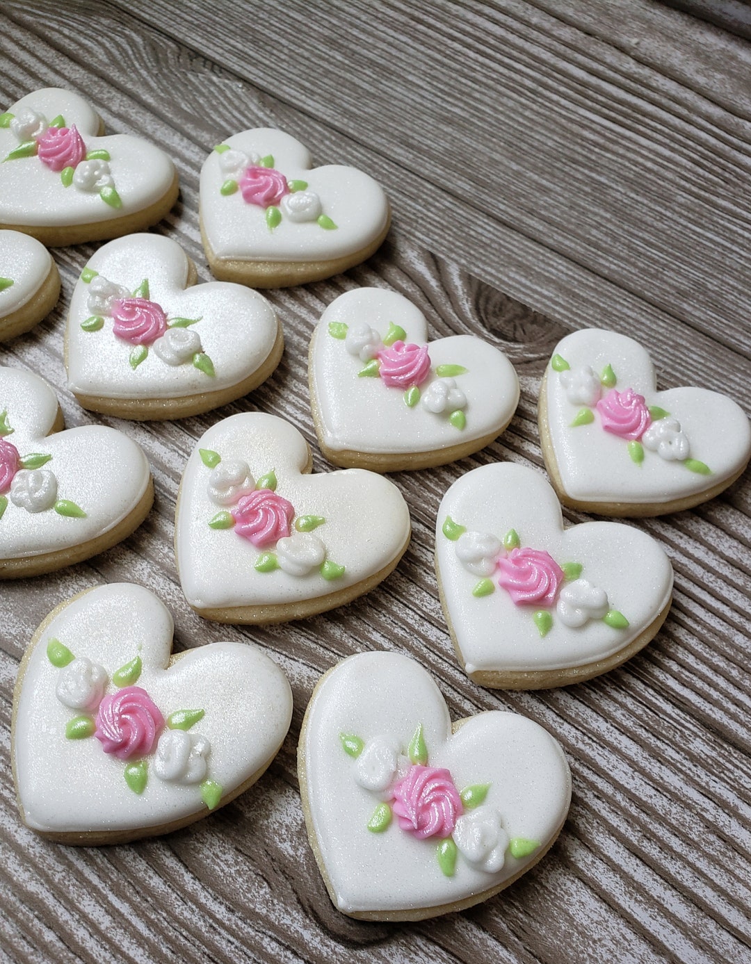 Mini Heart Decorated Sugar Cookies 12ct - Etsy