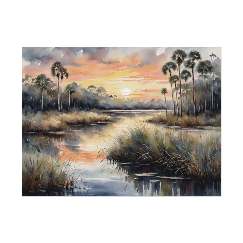 Florida Wetland Painting - Etsy