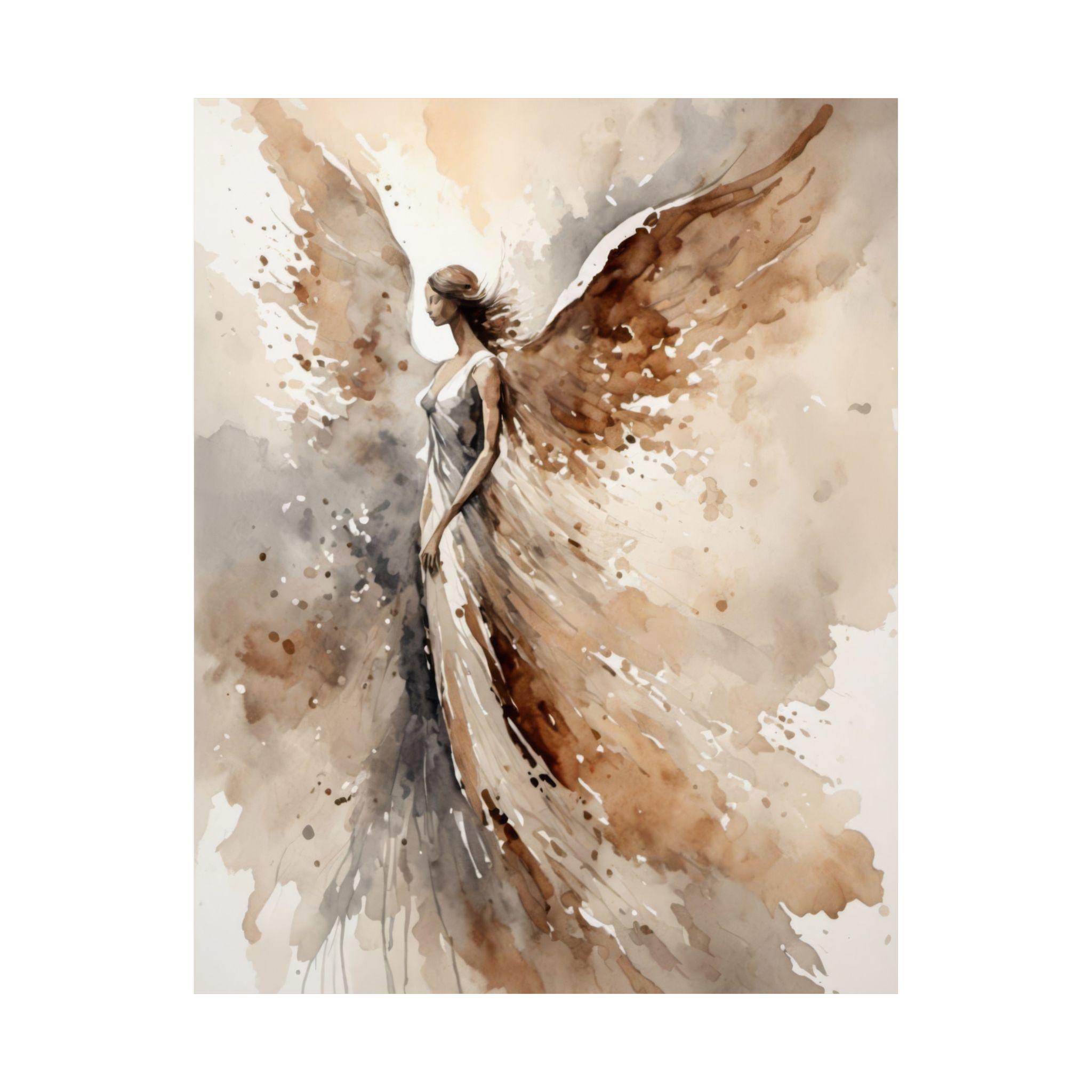 Guardian Angel Poster Angel Watercolor Print Religious Wall Art ...