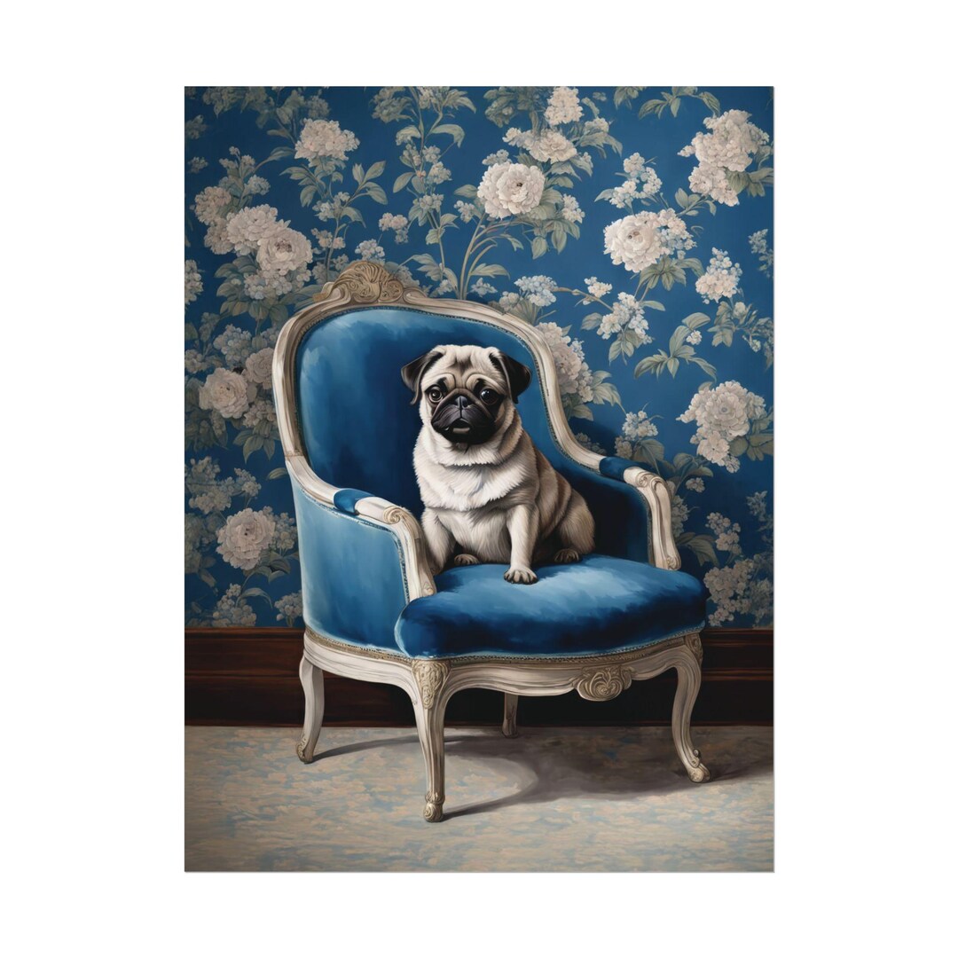 Pug Art Print #NC3 Matte Vertical Posters, Dog Lover Poster Unique Gift ...