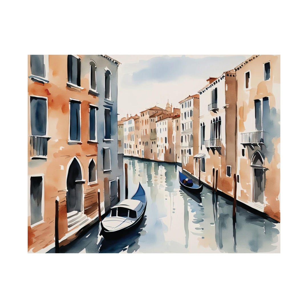 Italian Cityscape, Venice Italy Canal Watercolor Print From Watercolor ...