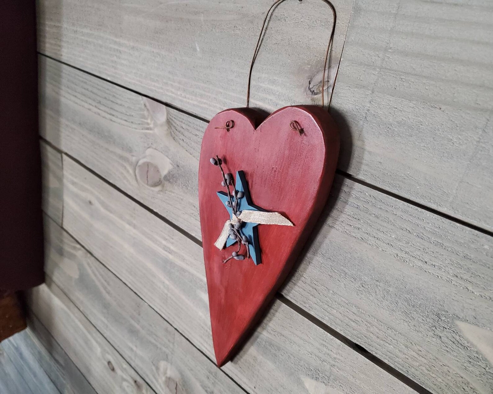 Primitive Wooden Heart - Etsy
