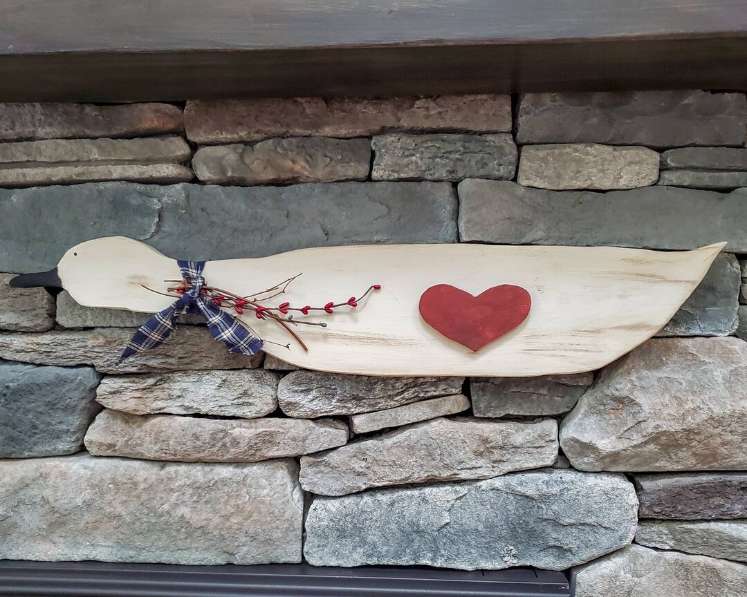 Primitive Wooden Goose - Etsy