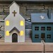Primitive Wooden Lighted Church - Etsy
