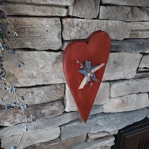 Primitive Wooden Heart - Etsy