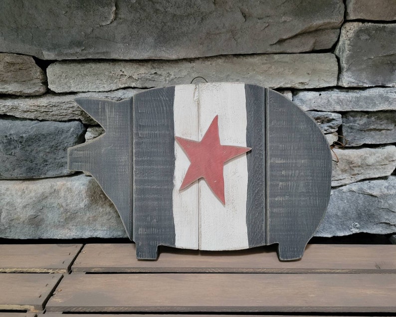 Wooden Farmhouse Pig - Etsy