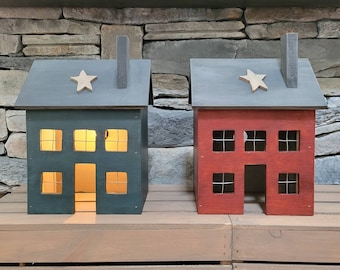 Primitive Rustic Aged White Farmhouse Handmade Colonial Wood Wooden ...