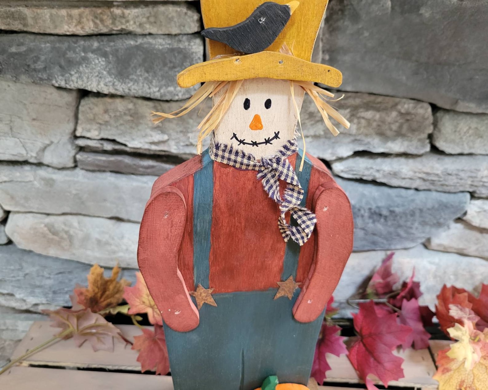 Primitive Wooden Scarecrow - Etsy