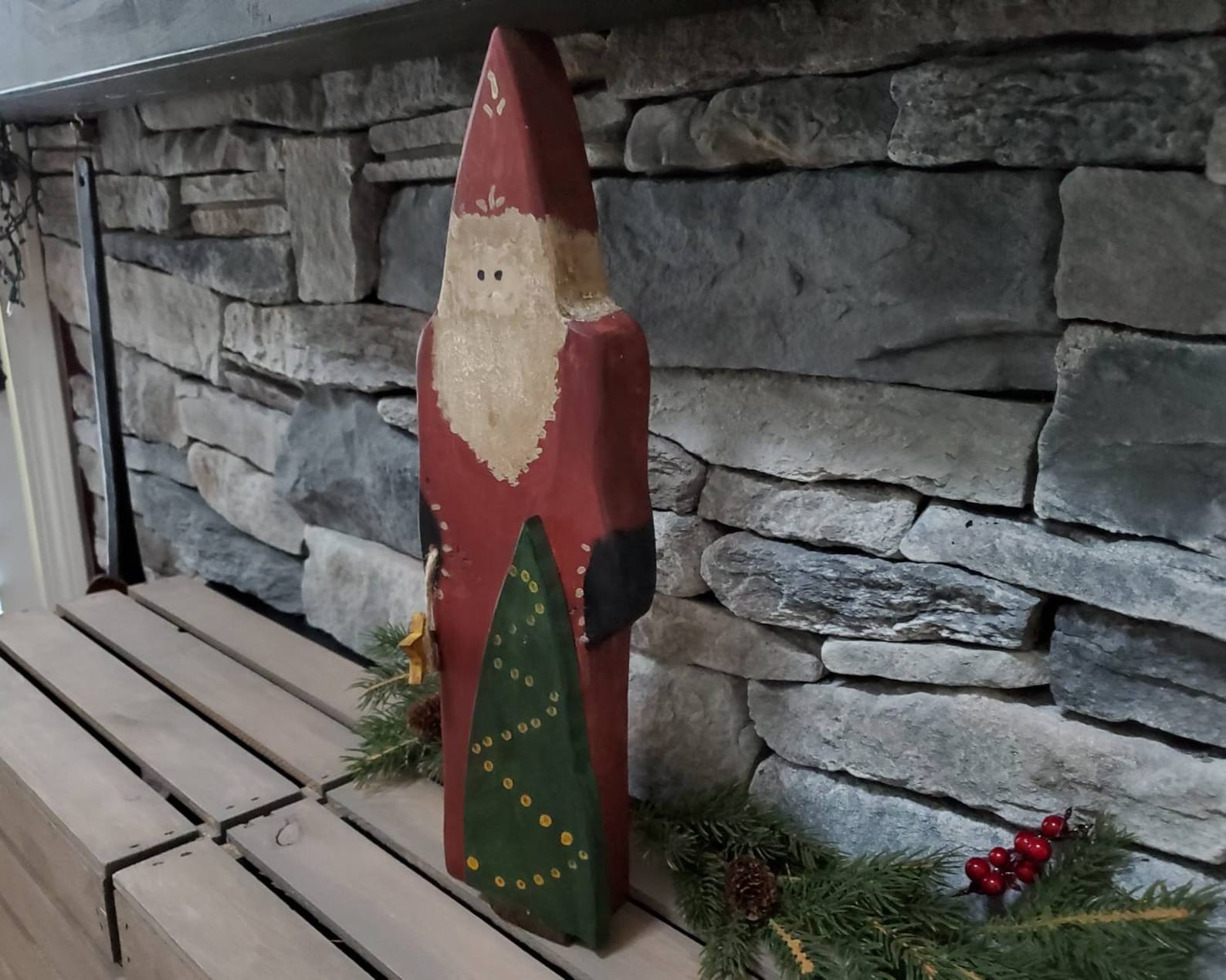 Primitive Wooden Santa - Etsy