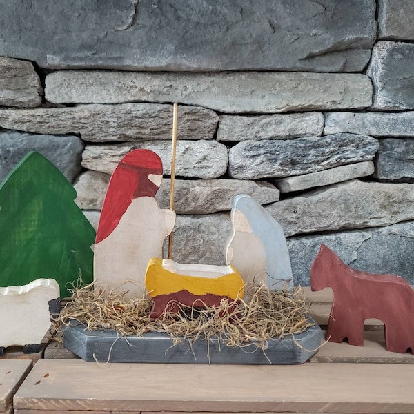 Wooden Nativity - Etsy