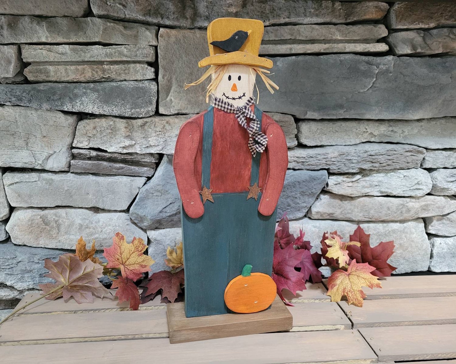 Primitive Wooden Scarecrow - Etsy