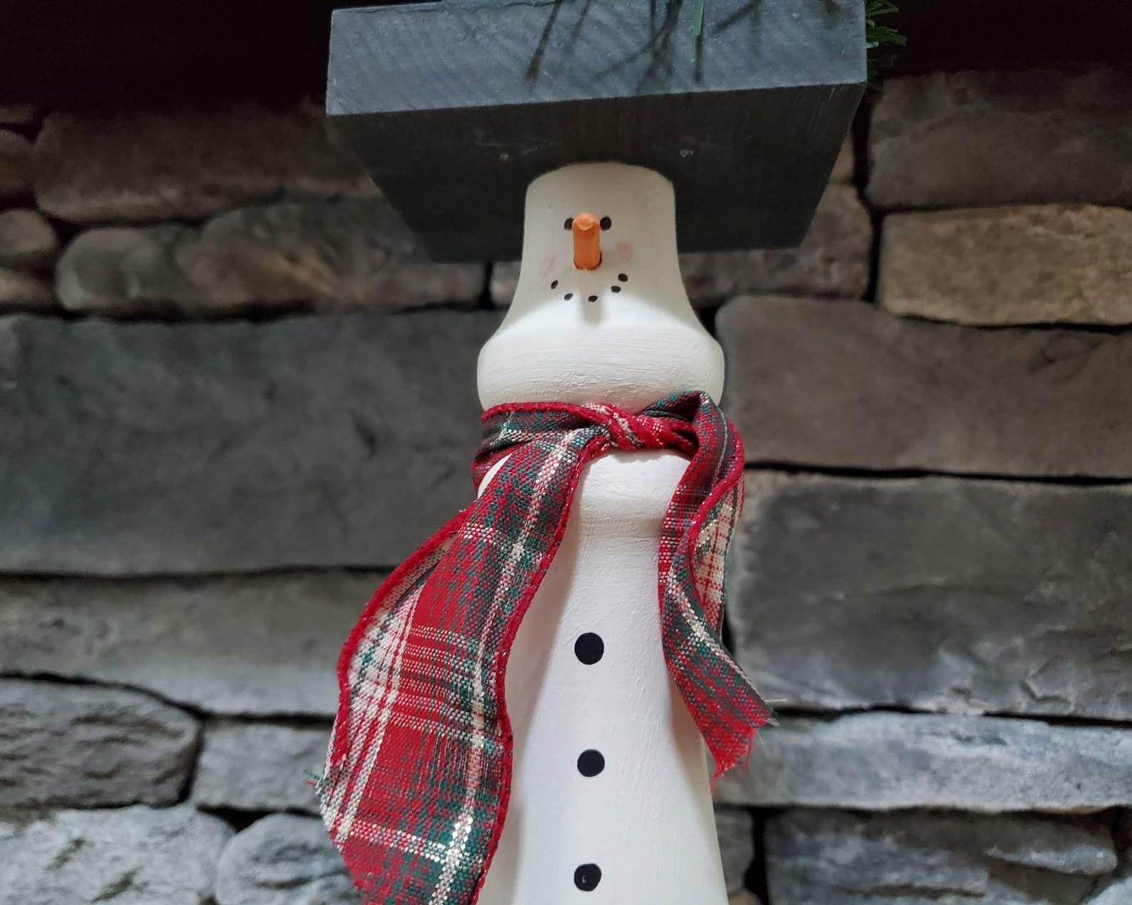 Wooden Spindle Snowman - Etsy