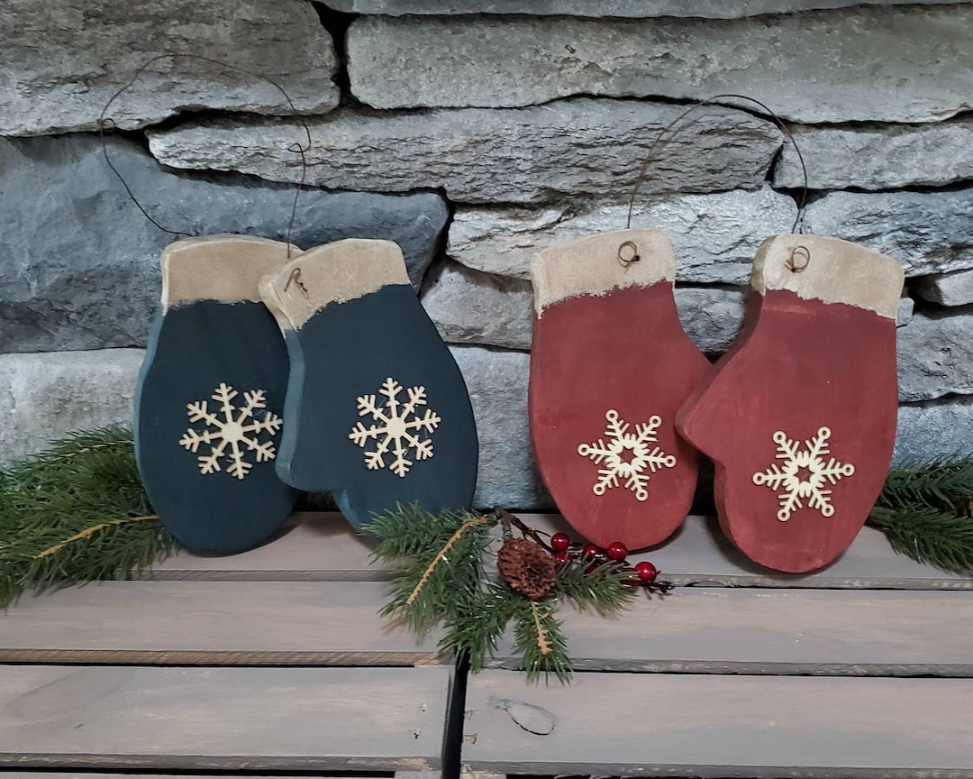 Handcrafted Wooden Mittens - Etsy