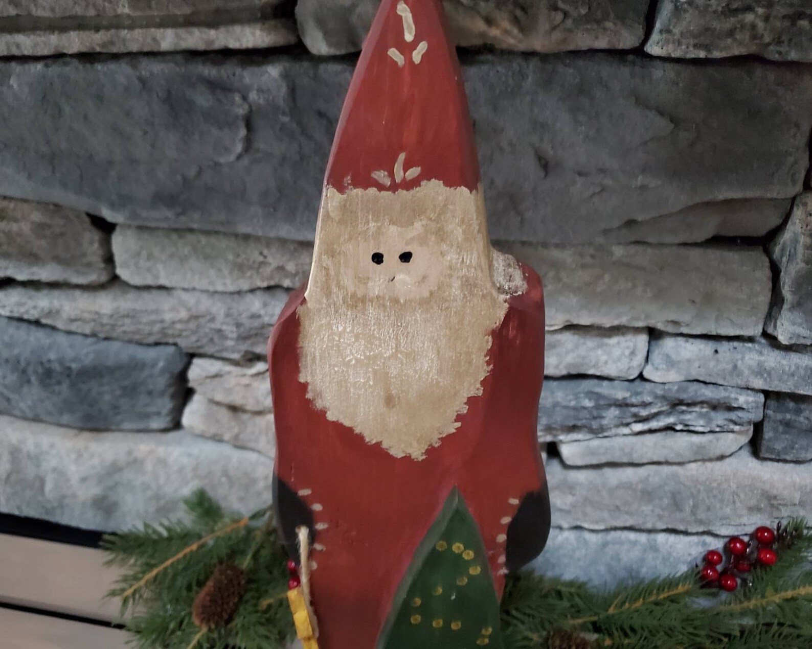 Primitive Wooden Santa - Etsy