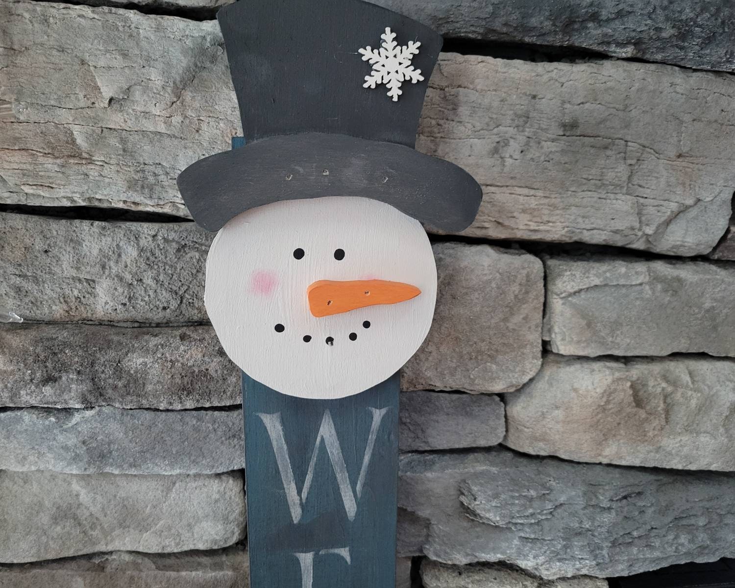 Wooden Snowman Welcome Sign - Etsy