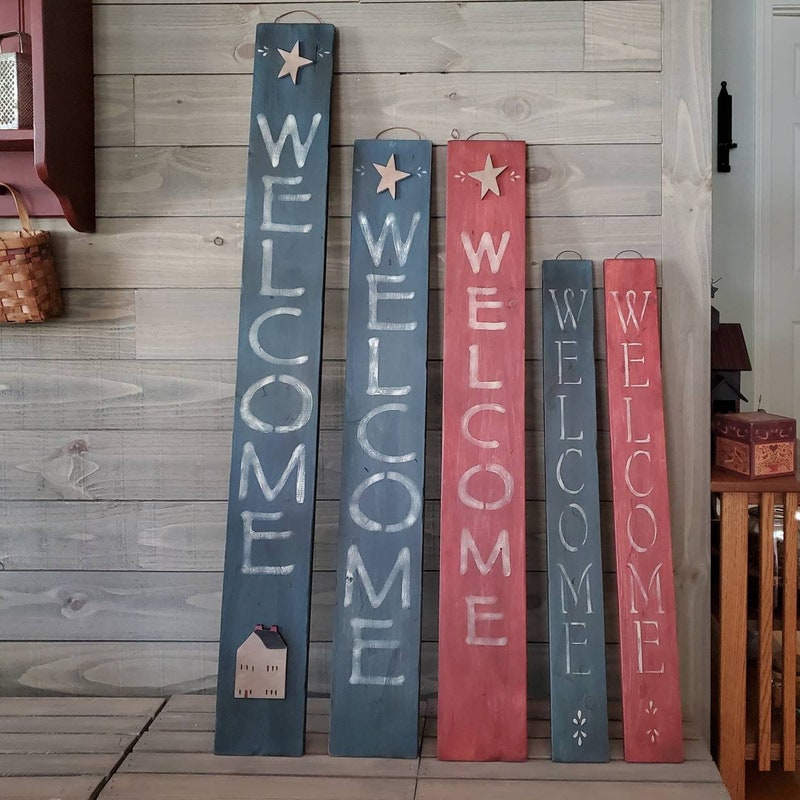 Primitive Welcome - Etsy