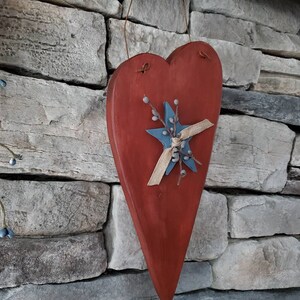 Primitive Wooden Heart - Etsy