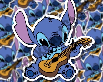 Stitch Playing Guitar - Etsy