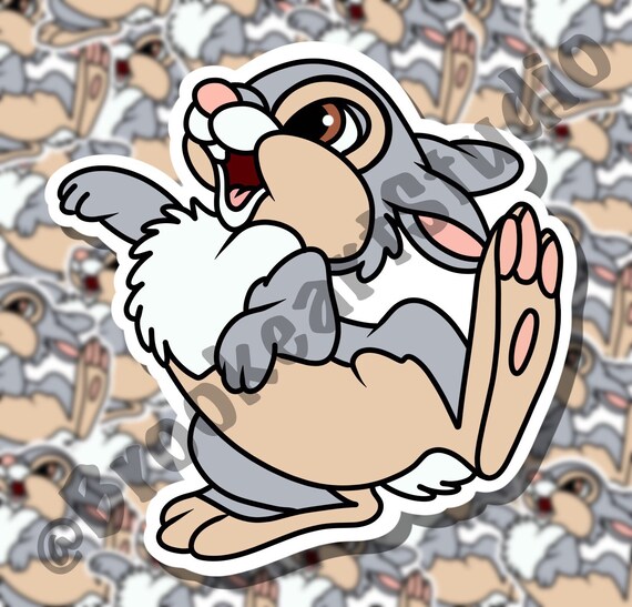 Disneys Bambi Thumper Sticker - Etsy UK