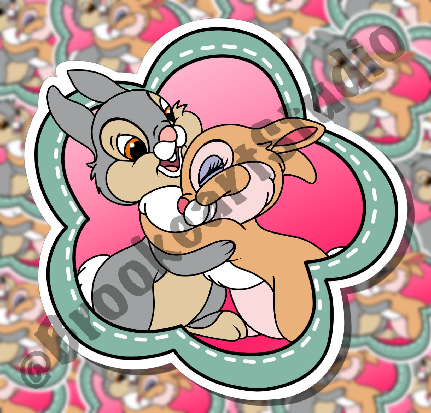 Thumper And Miss Bunny Art