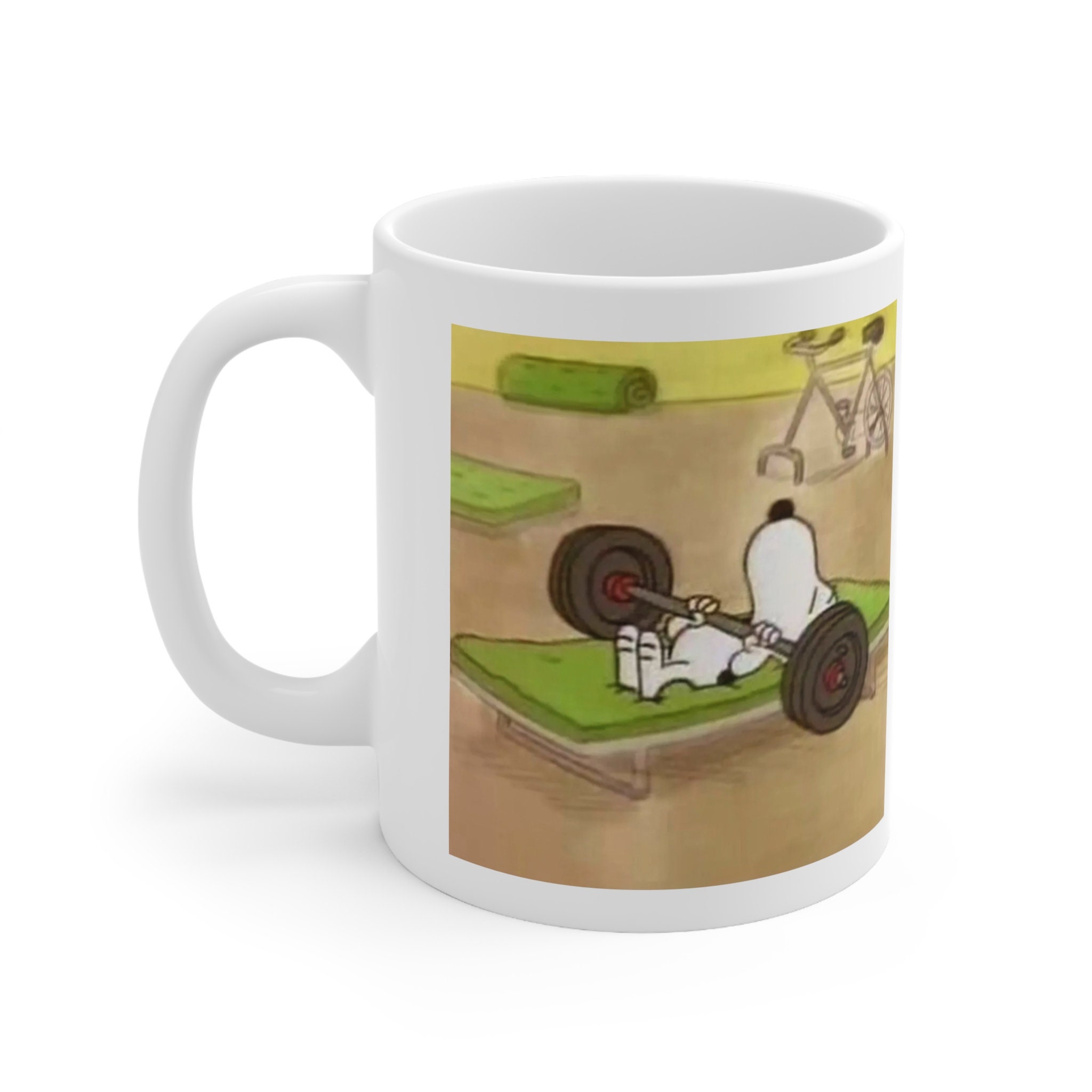 Snoopy Gym Meme Mug 11 Oz Silly, Mug, Coffee Cup, Meme, meme Mug, Weird ...