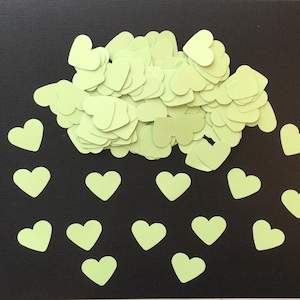 Pastel Green Heart Confetti,mint Wedding Table Scatter,pastel Green ...