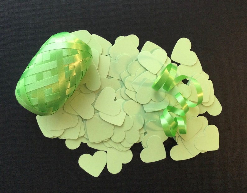 Pastel Green Heart Confetti,mint Wedding Table Scatter,pastel Green ...