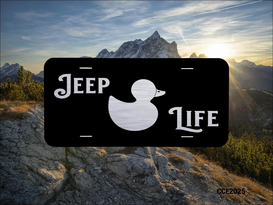 Jeep Life Duck License Plate: Laser Engraved Aluminum - Etsy