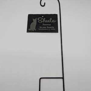Toad Frog Memorial Sign Marker SLATE Curved Text With Shepherd's Hook ...