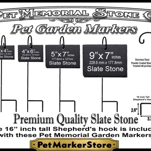 Goat Memorial Stone Sign With Shepherd's Hook Garden Marker ...