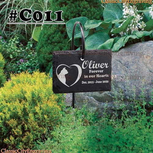 Personalized Cat Memorial Black Granite Stone Pet Cat Grave - Etsy