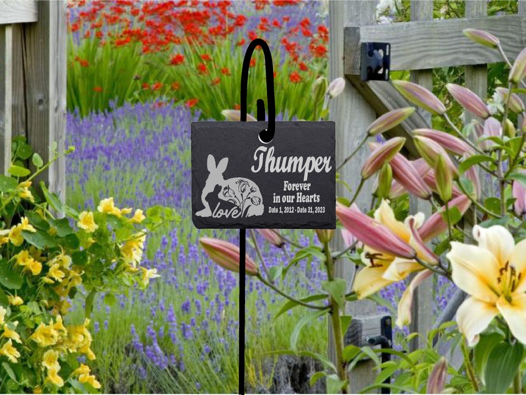 Bunny Memorial Stone Sign for Bunny Rabbit With Shepherd's - Etsy