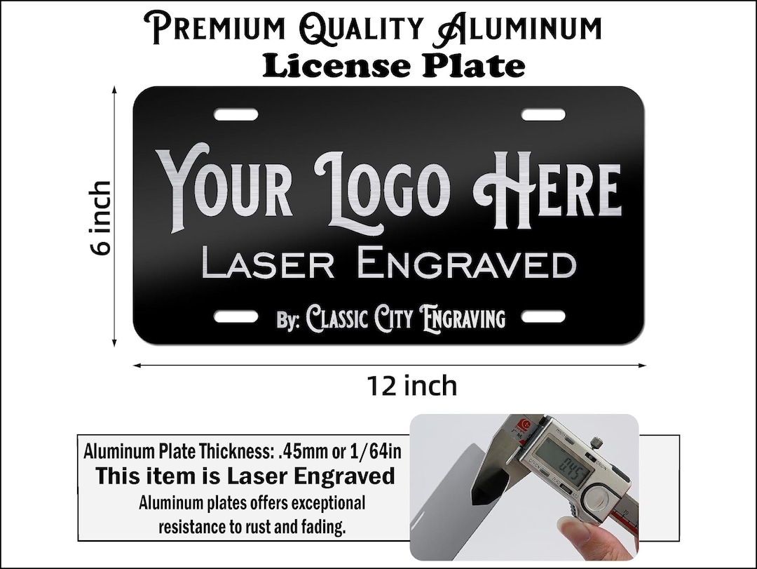 Personalized Custom Vanity License Plate Laser Engraved Anodized ...