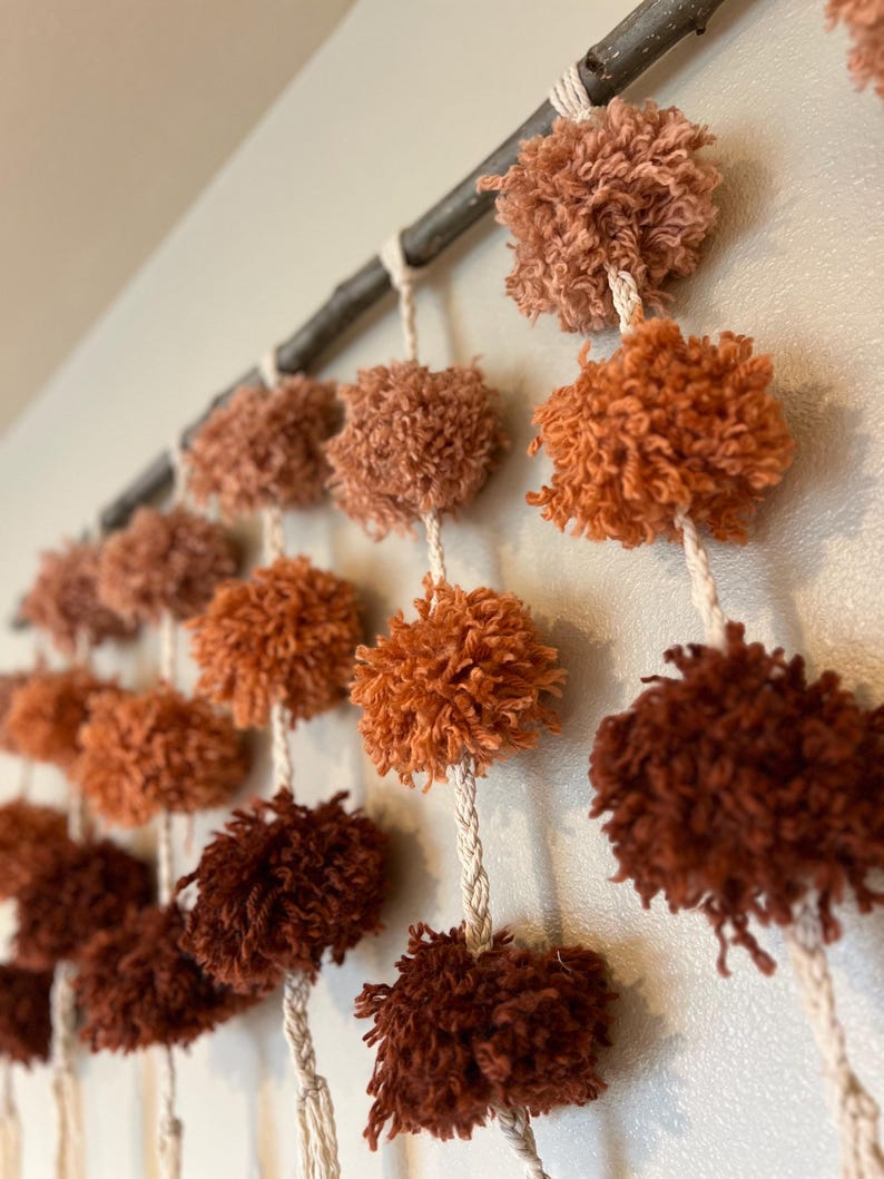 DESERT LOFI | Bohemian Pom Pom Garland Red Rock Desert Earth Tone ...