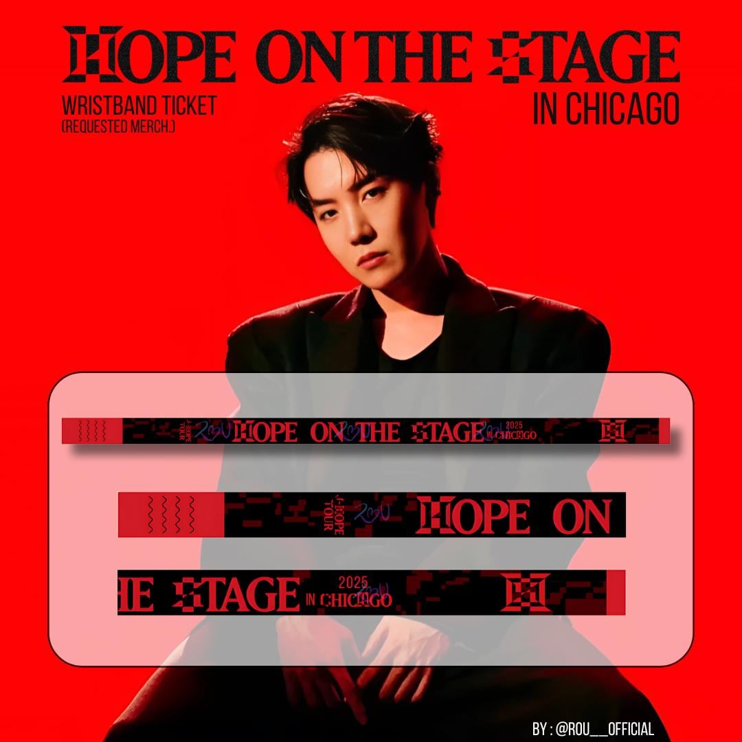 J-HOPE; Hope on the Stage World Tour 2025 Wristband Ticket for ...