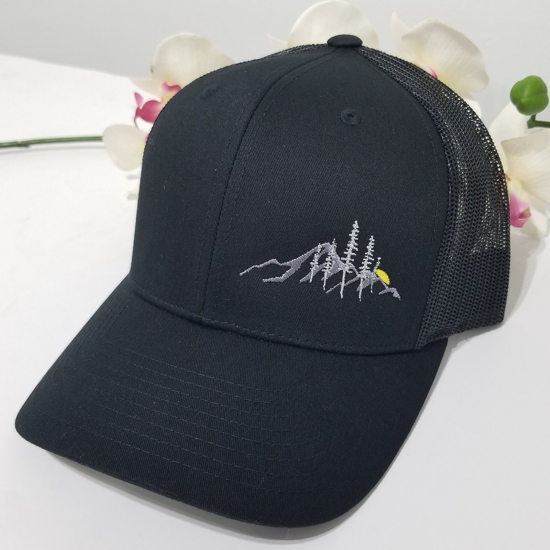Pine Tree Hat | Trucker Hat | Gifts for Hikers | Pine Tree Ridgeline ...