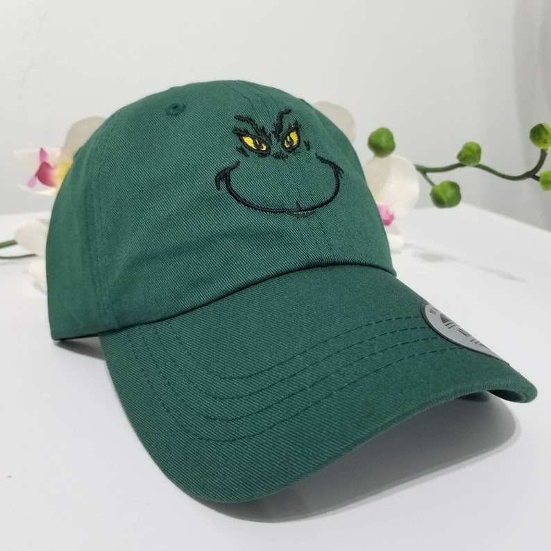 The "grinch" Dad Hat | Grinch Cap | Grinch Hat | Embroidered Hat Santa ...