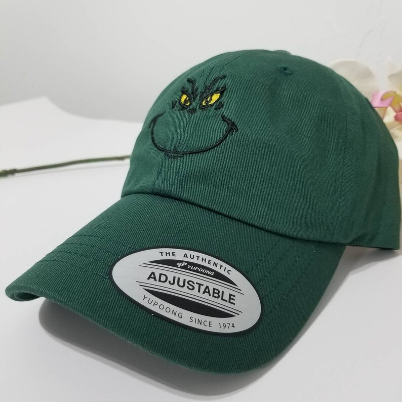 The "grinch" Dad Hat | Grinch Cap | Grinch Hat | Embroidered Hat Santa ...