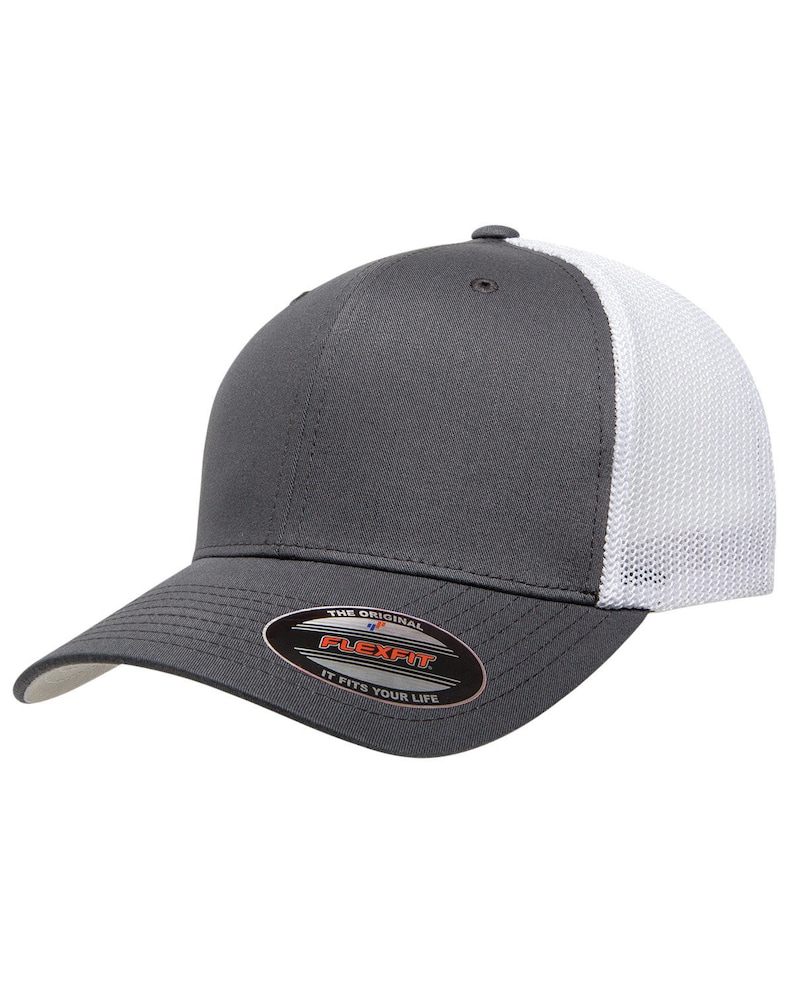 Flexfit Trucker Hats Fitted Hat With Custom Embroidery | Etsy