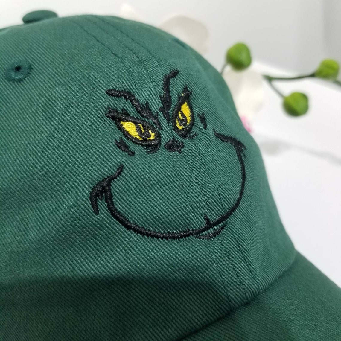 The grinch Dad Hat Grinch Cap Grinch Hat - Etsy