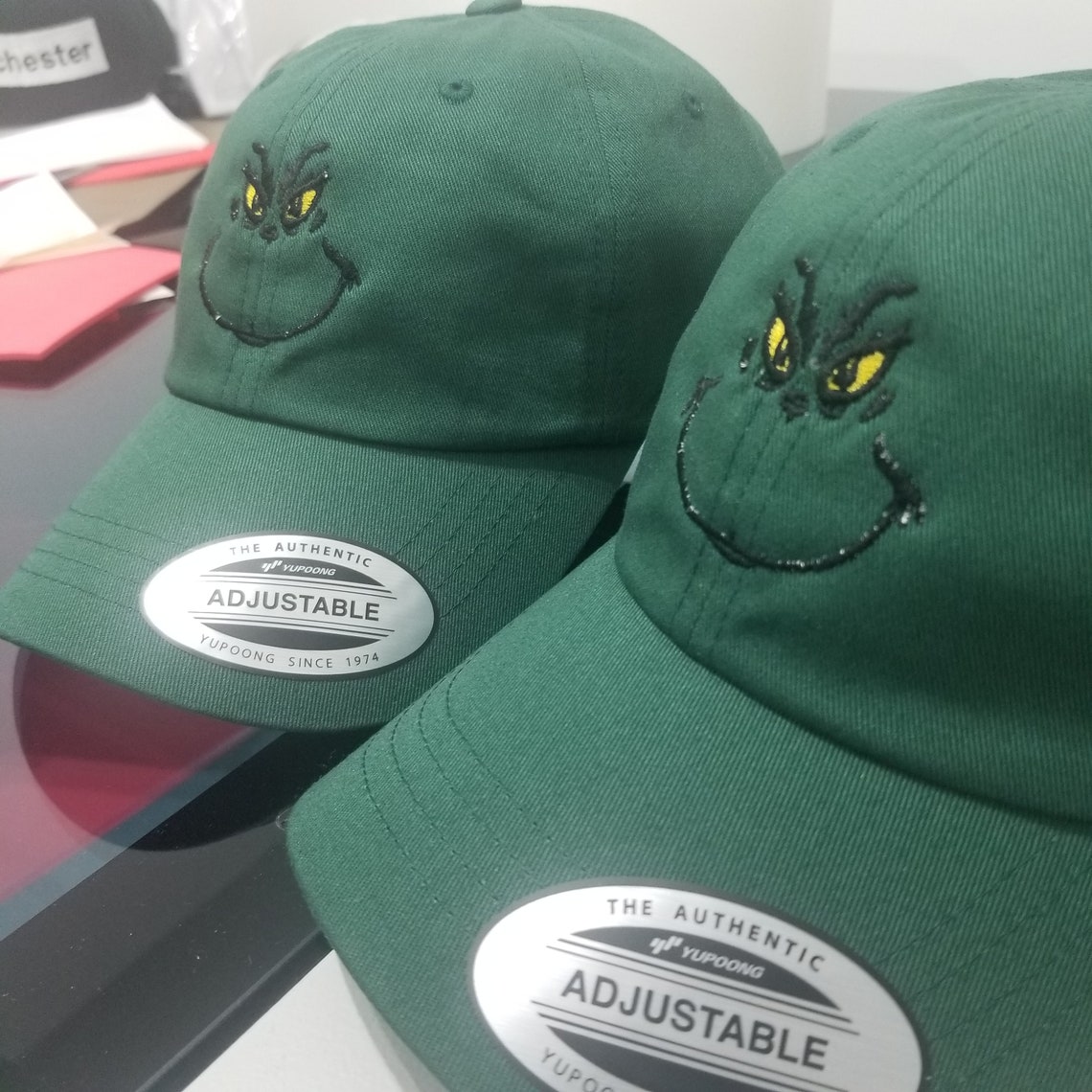The Grinch Dad Hat Grinch Cap Grinch Hat | Etsy