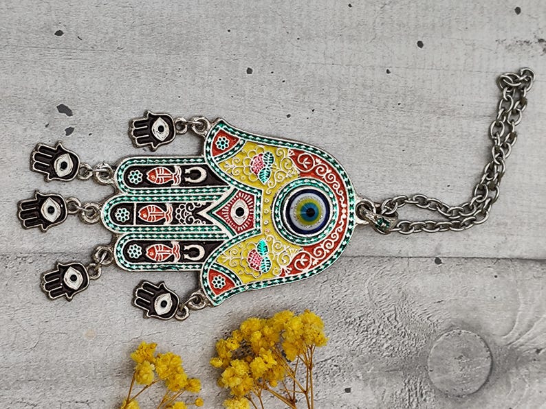 Large Hand of Fatima Pendant - Etsy