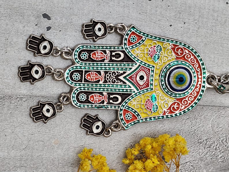 Large Hand of Fatima Pendant - Etsy