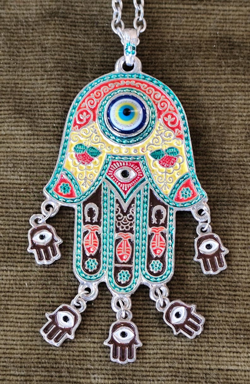 Large Hand of Fatima Pendant - Etsy