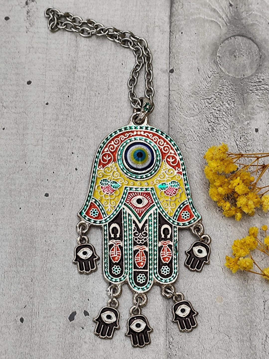 Large Hand of Fatima Pendant - Etsy