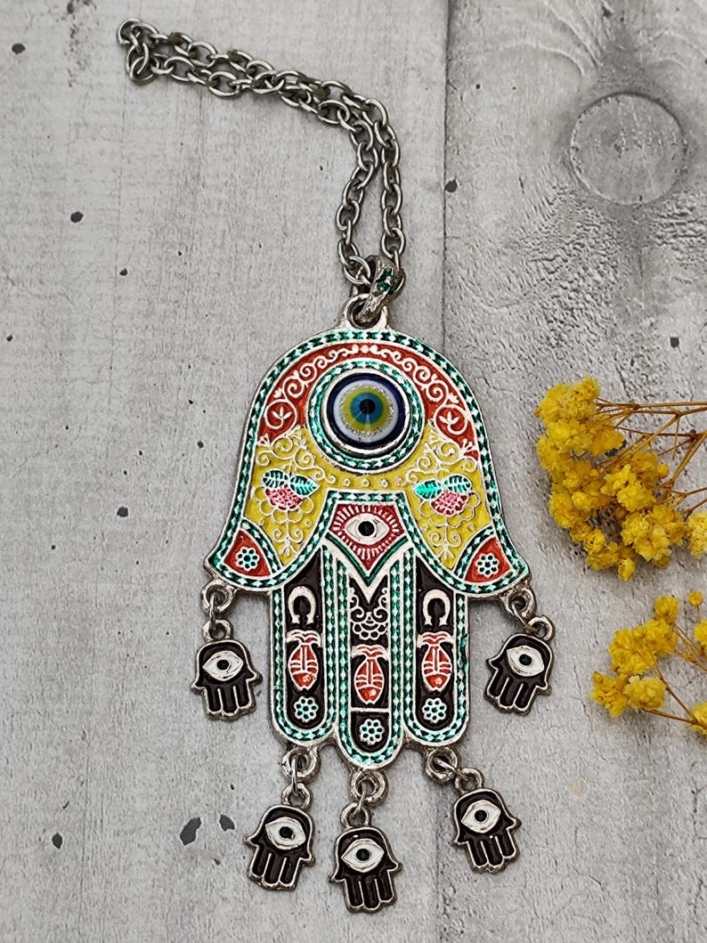 Large Hand of Fatima Pendant - Etsy