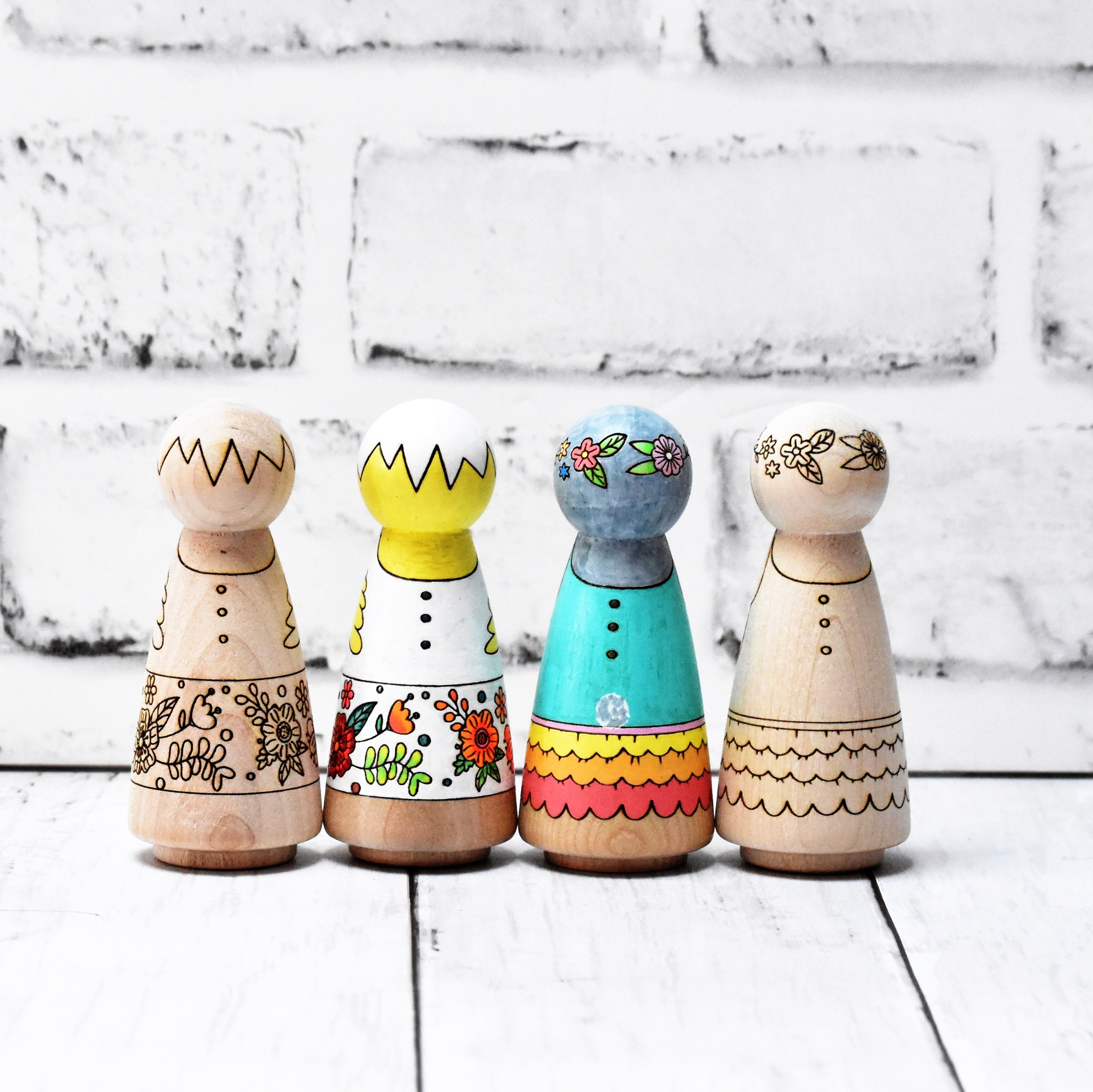 Easter Peg Dolls DIY Easter Craft for Kids Unfinished Wood - Etsy