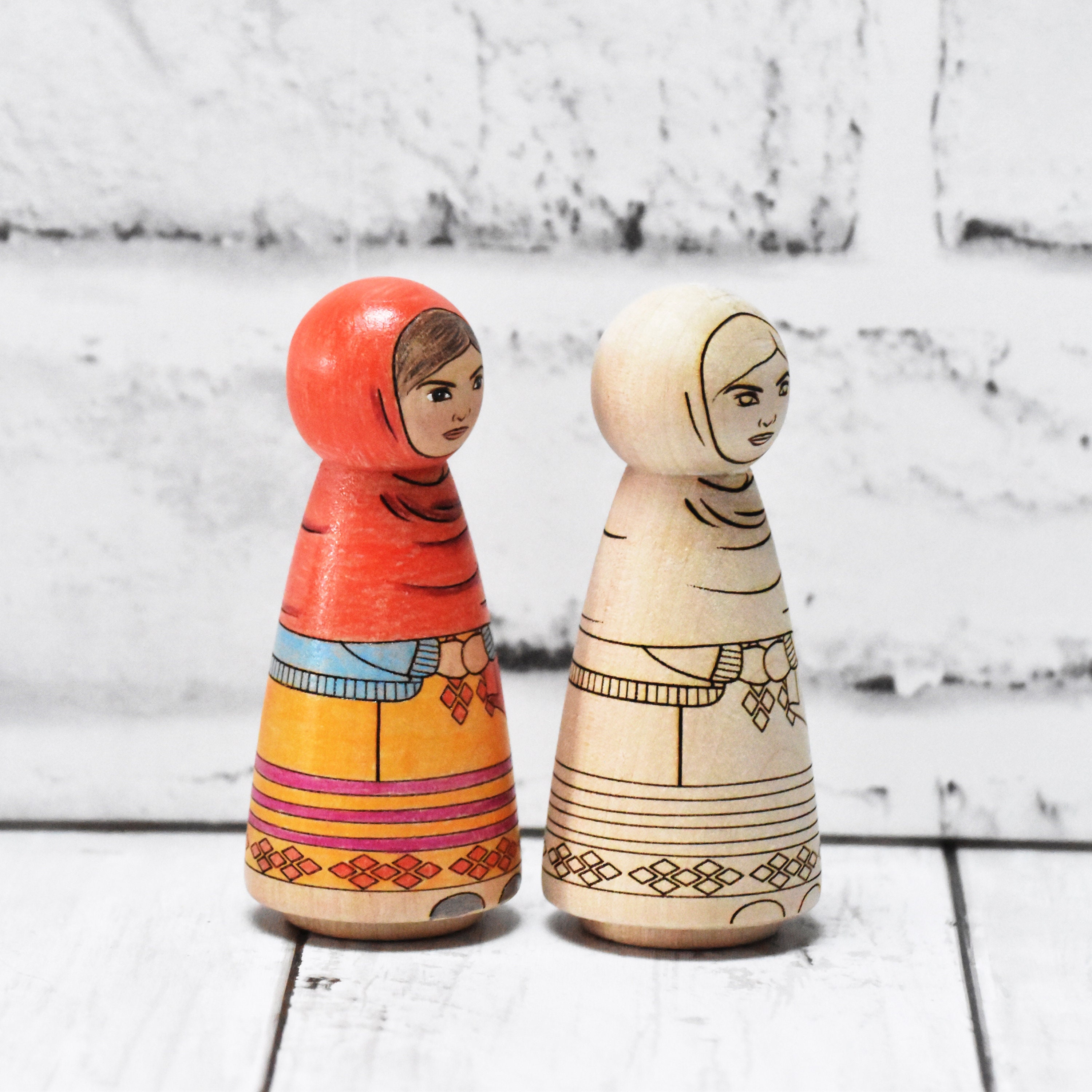 Malala Yousafzai Multicultural Peg Doll unpainted Gifts for | Etsy Malala Yousafzai Multicultural Peg Doll unpainted Gifts for | Etsy