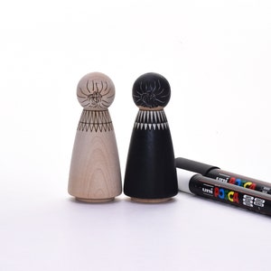 DIY Peg Doll Coloring Kit unpainted RBG Doll Gifts for - Etsy