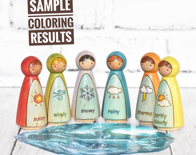 Weather Peg Doll DIY Set, Learning Crafts Kit, Homeschool DIY, Gifts ...